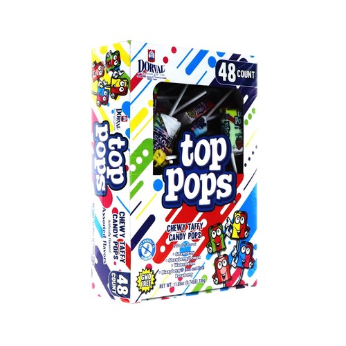 Top Pops Taffy Lollipops Assorted Flavors - 48 Count | eBay