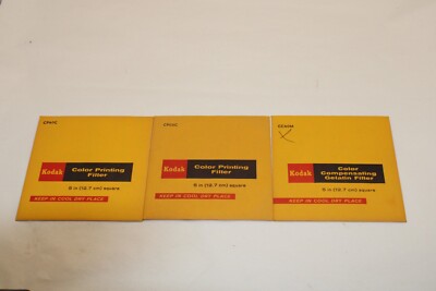 Lot of 3 Kodak Color Printing / Compensating Filter 5x5" CP05C/CP40C ...