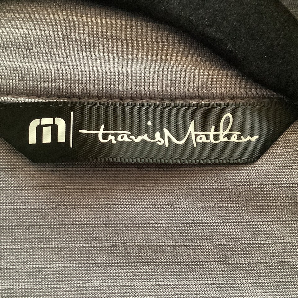 Travis Mathews Shirt Men's L Gray ¼ Zip Pullover Long Sleeve Golf ...