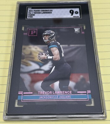2021 Panini Chronicles TREVOR LAWRENCE PINK Rookie RC #PA-1 Jaguars SGC ...