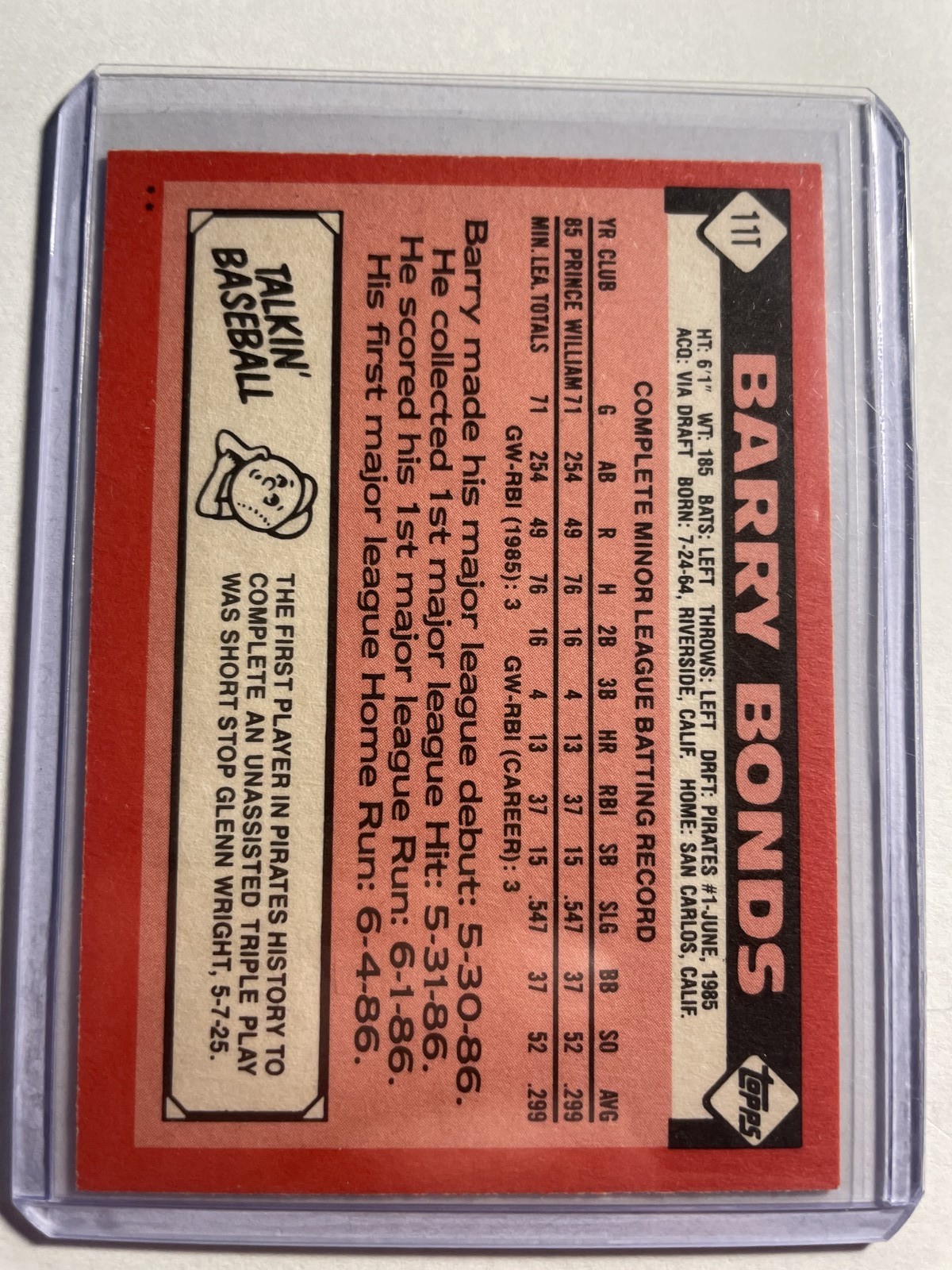 1986 Topps Traded - Barry Bonds #11T (RC) | eBay