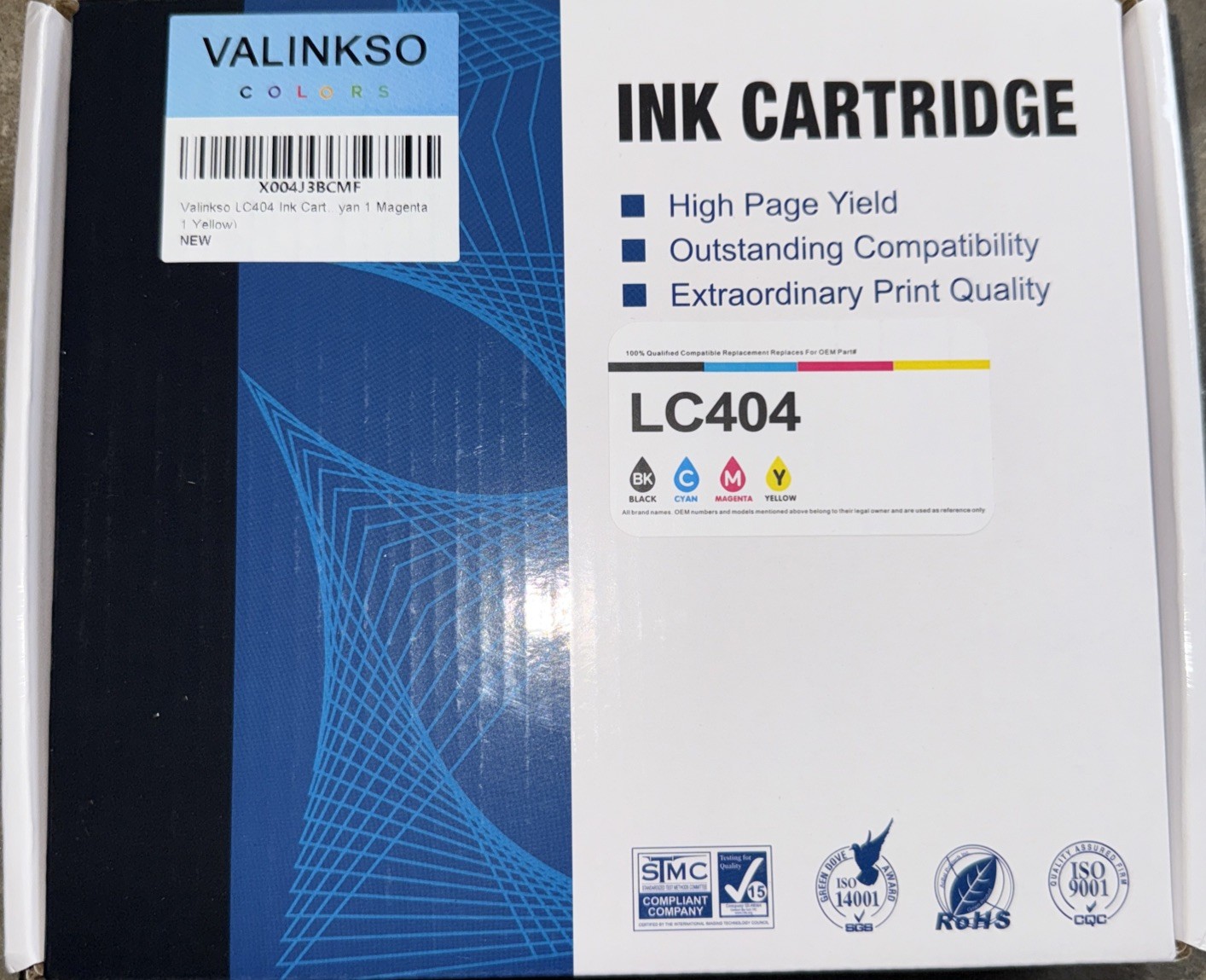 4PK LC 404 LC404 Ink Cartridges Compatible For Brother MFC-J1205W XL ...