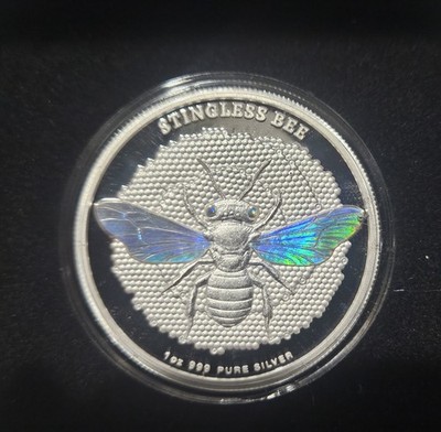 Australian Native Bees $2 Stingless Bee Hologram 1oz Silver Proof Coin ...