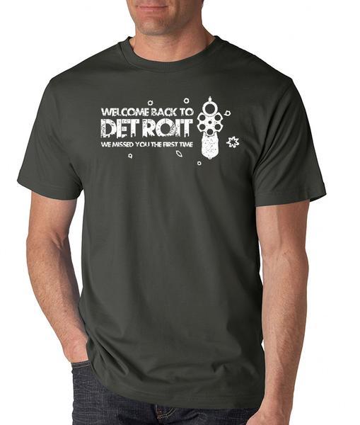 WELCOME BACK TO DETROIT We Missed You Funny Slogan city motto 313 Gift ...