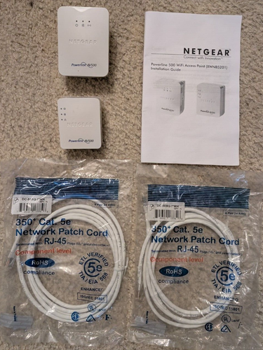 NETGEAR Powerline 500 WiFi 802.11n Access Point plus 7ft Cables ...