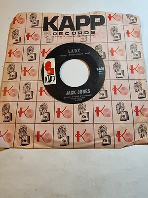 Jack Jones : Lady, Afraid to Love 45 RPM 1966 VG+ F230 | eBay
