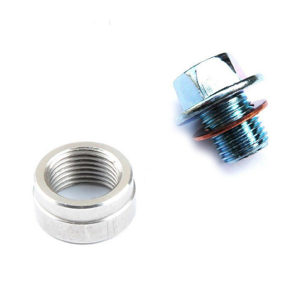 O2 Oxygen Sensor Bung Port Boss Stainless Nut fitting w/ Plug M18*1.5mm ...