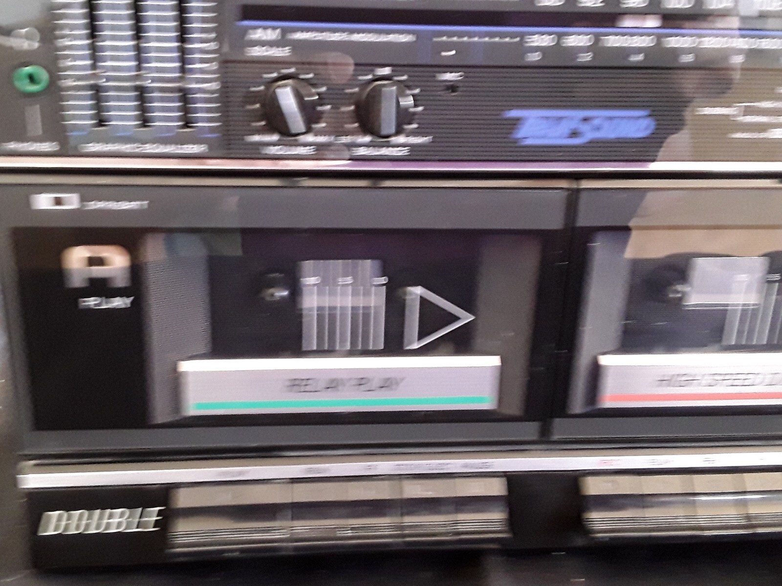 Sony Cfs-w360 Stereo Boombox Double Dual Cassette Dubbing Radio Vintage ...