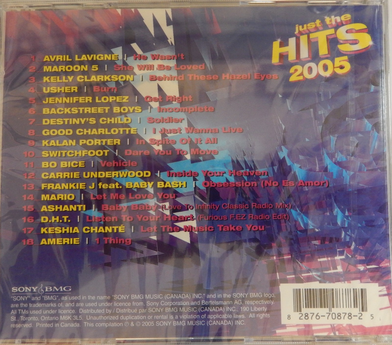 Just The Hits 2005 by Various Artists (CD, Aug-2005, Sony BMG) for sale ...