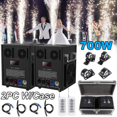 2X Cold Spark Machine 700W Stage Effect DMX | 3 Channels | Control ...