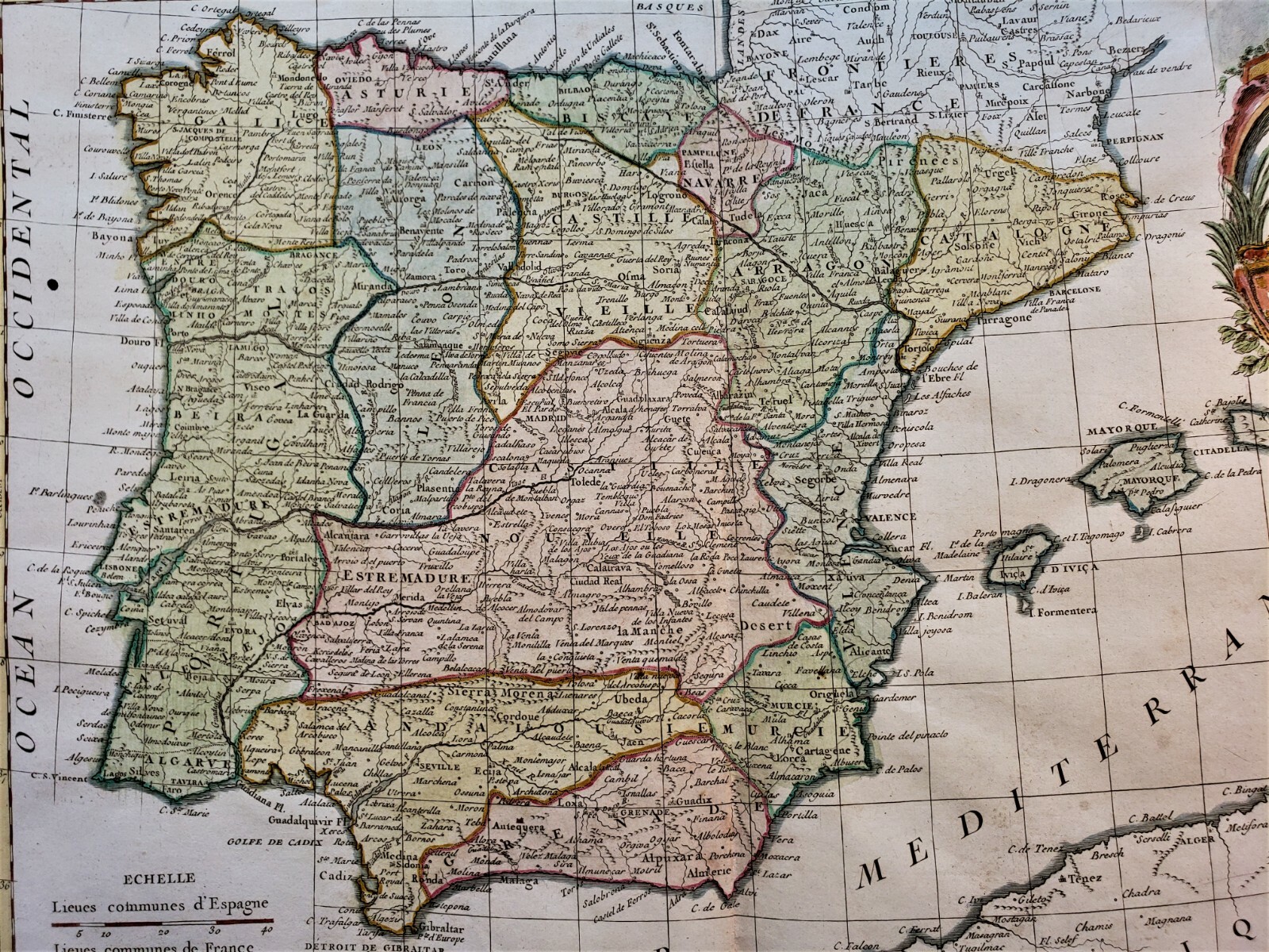 ANTIQUE MAP OF THE KINGDOM OF SPAIN & PORTUGAL 1790 | eBay UK