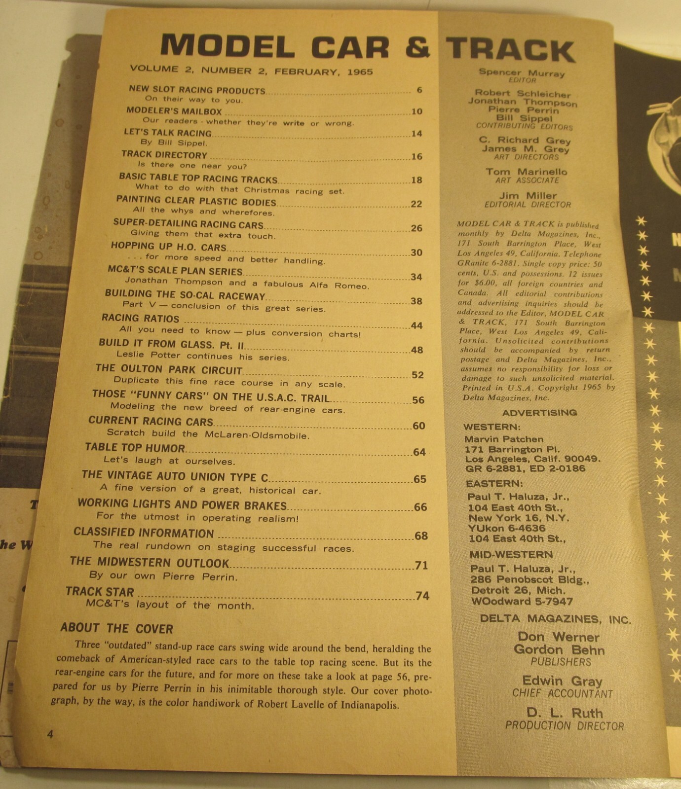 Model Car & Track Magazine, February 1965 HO 1/32 Slot Cars - TJet ...