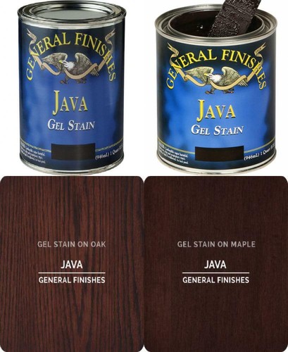 General Finishes JH Oil Base Gel Stain, 1/2 Pint, Java, 1 1 Half-Pint ...