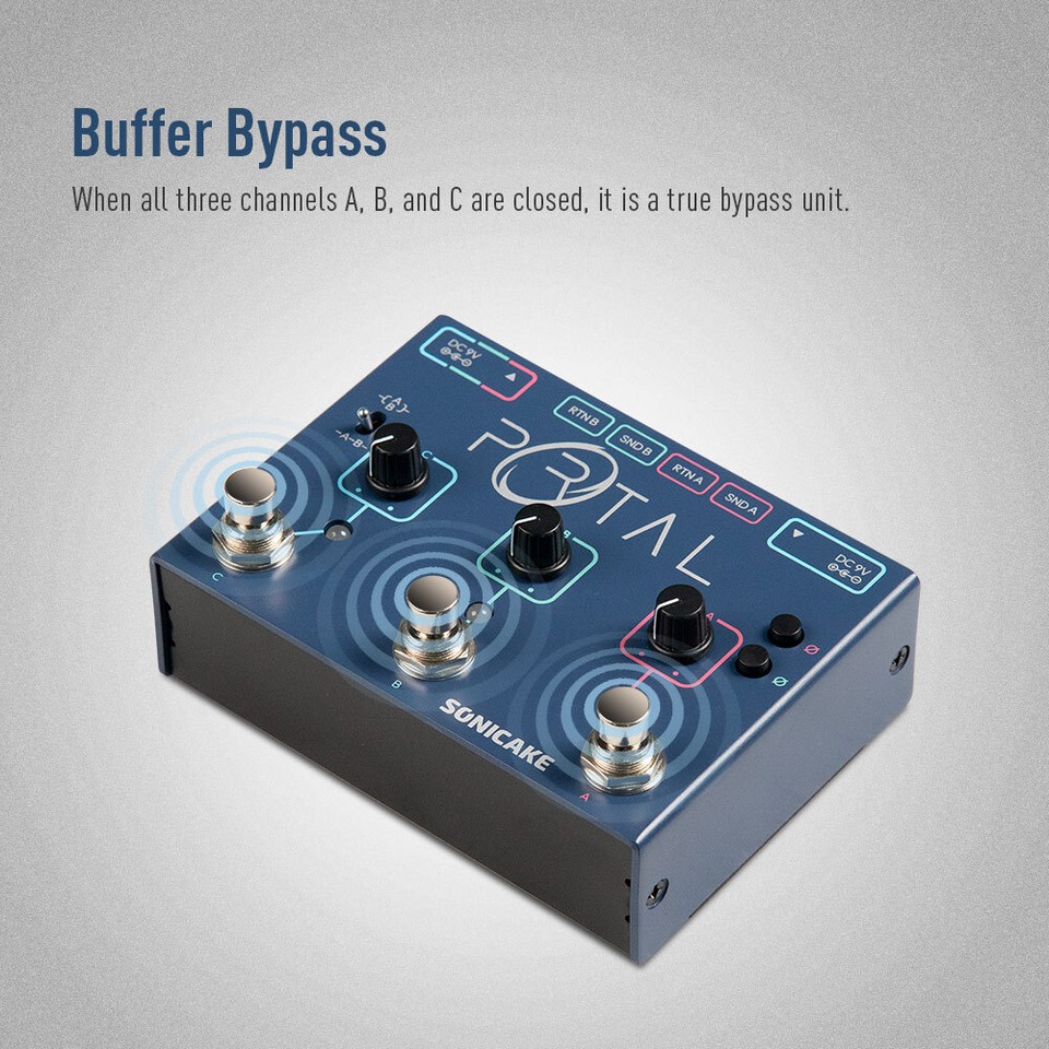 SONICAKE Portal Active Signal Mixer Analog Line Selector as ABY FX Loop ...