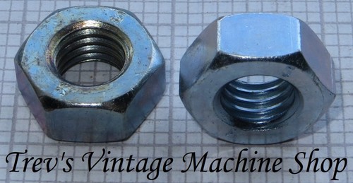 M10 full hex nuts - left hand reverse thread - zinc plated steel BZP ...