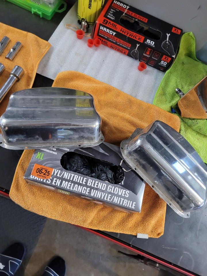 1948 Harley-Davidson OEM 1948 Aluminum Panhead ROCKER COVERS original ...