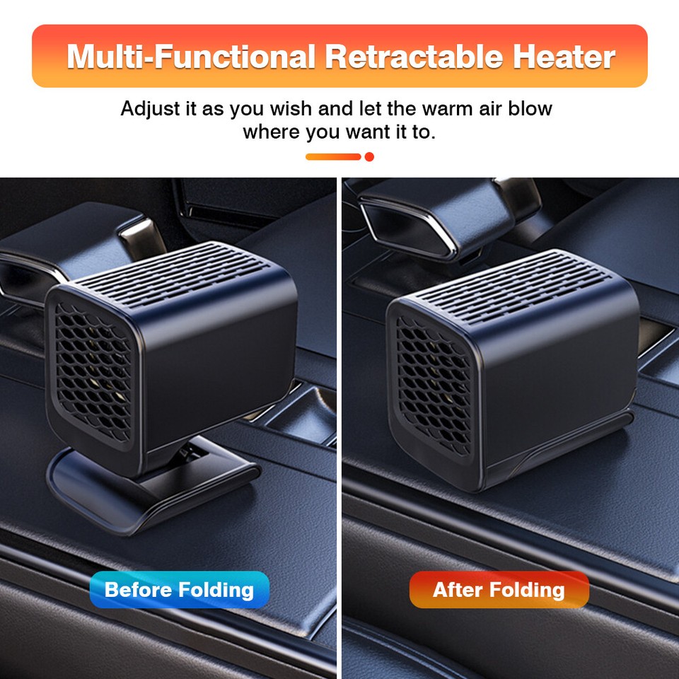 Car Anti-Fog Heater Car Heater 24V 150W 360° Adjustable Glass Mist ...
