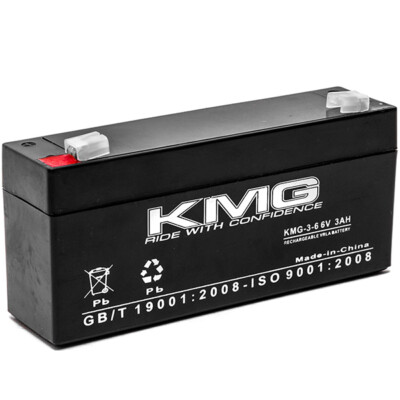 6V 3Ah F1 / F2 Sealed Lead Acid KMG-3-6 Battery For B & B Battery BP3-6 ...