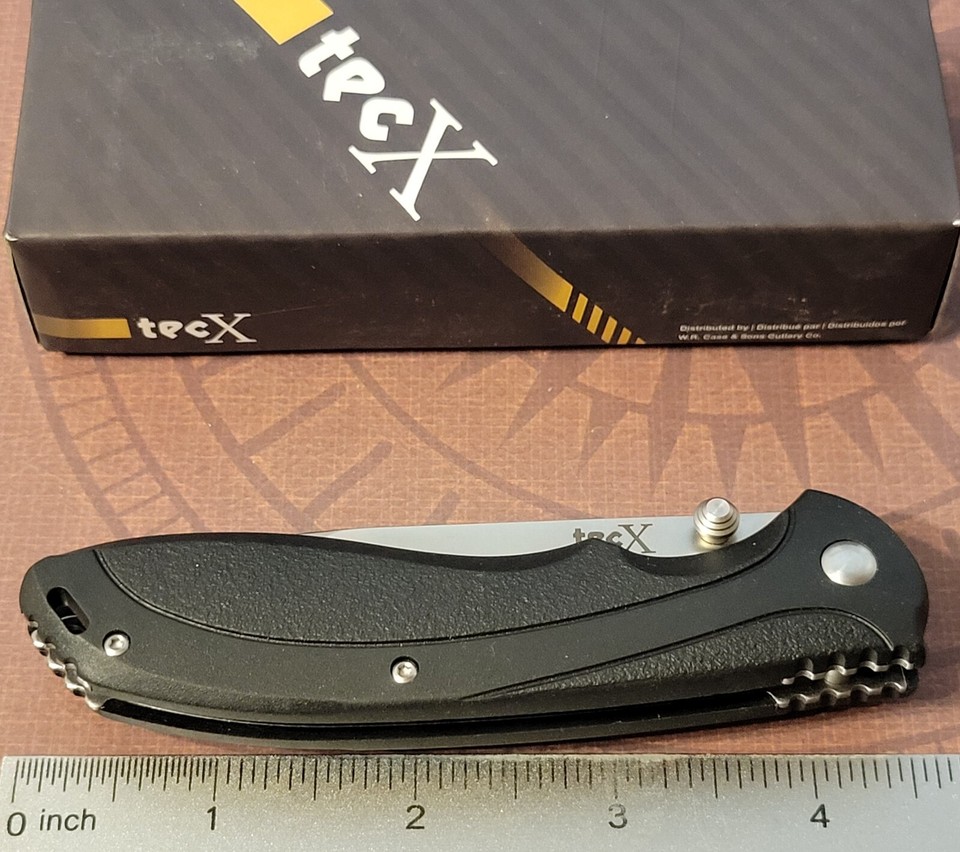 TecX Knife By Case XX Asian Tactical Liner Lock Black Nylon Handles ...