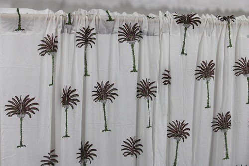 2 Pcs Cotton Sheer Curtains for Living Room Window Drapes Natural ...