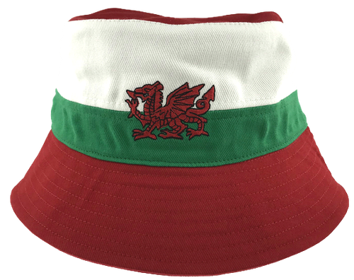 New Wales Cymru Am Byth Welsh Dragon Football Rugby Patriotic Bucket ...