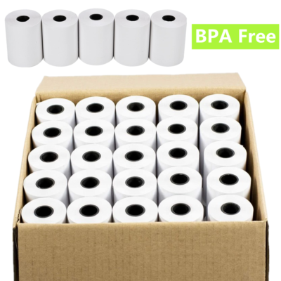 57x40mm Machine Till Credit Card PDQ Thermal Paper Rolls Cash Register ...