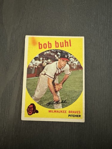 1959 Topps #347 BOB BUHL Milwaukee Braves Baseball Card | eBay
