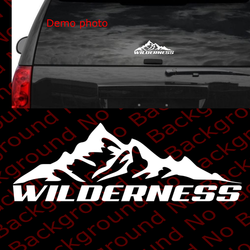 WILDERNESS Die Cut Vinyl Decal for Mountain Life Camper 4x4 Pickup ...