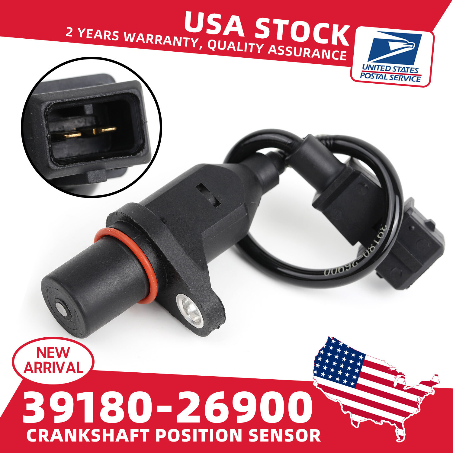 Engine Crankshaft Position Sensor #39180-26900 For Hyundai Accent Kia ...
