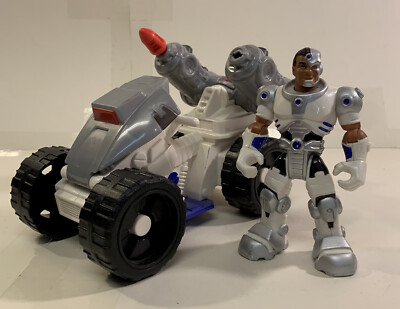Fisher Price DC Super Friends Hero World Cyborg & ATV Quad Vehicle w/ 1 ...