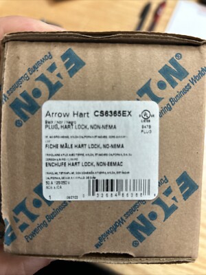 Eaton CS6365EX 50A Male Generator Locking Pro-Grip Plug Industrial ...