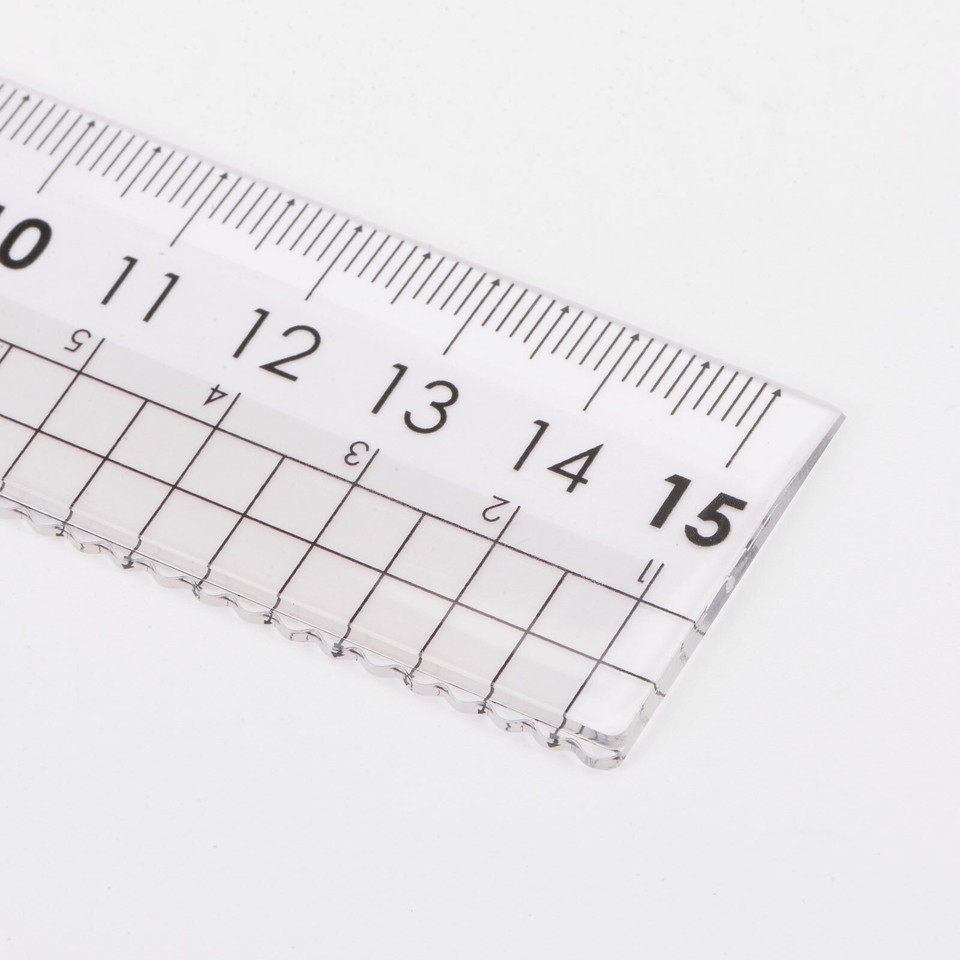 3pcs Straight Ruler 15cm Metric Tool Checkered Design with Wavy Line ...