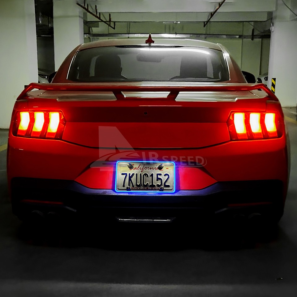 Universal LED Car License Plate Light Rear Bumper Decorative Lamp Blue ...