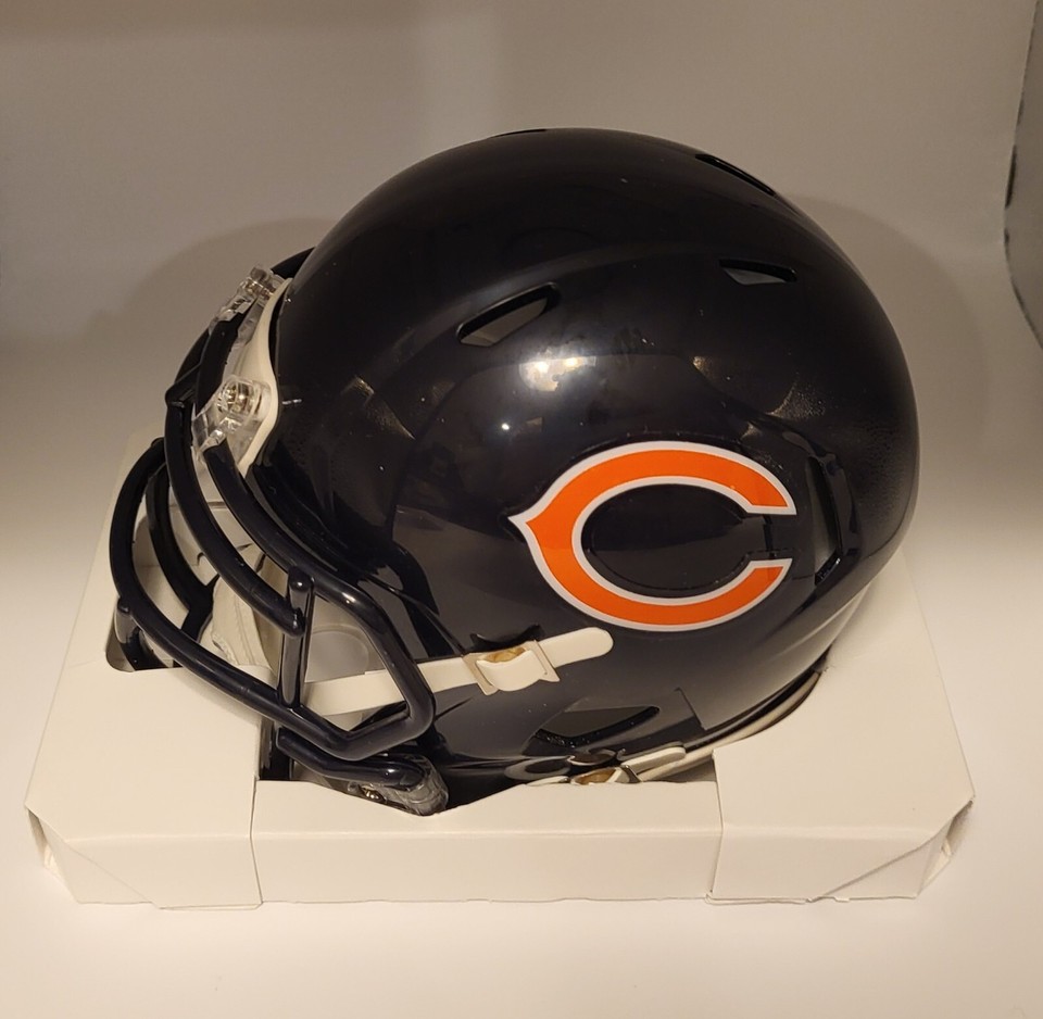 Ken Margerum signed 1985 Chicago Bears Riddell mini helmet Beckett BAS ...