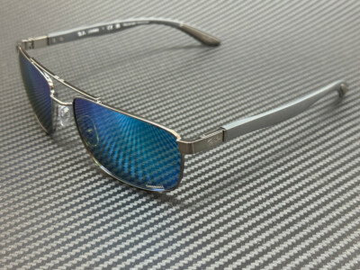 RAY BAN RB3737CH 004 A1 Gunmetal Blue Mirror Polarized Unisex 60 mm ...
