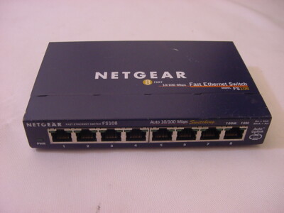 NETGEAR 8 PORT FAST ETHERNET SWITCH FS108 - NO POWER CORD | eBay