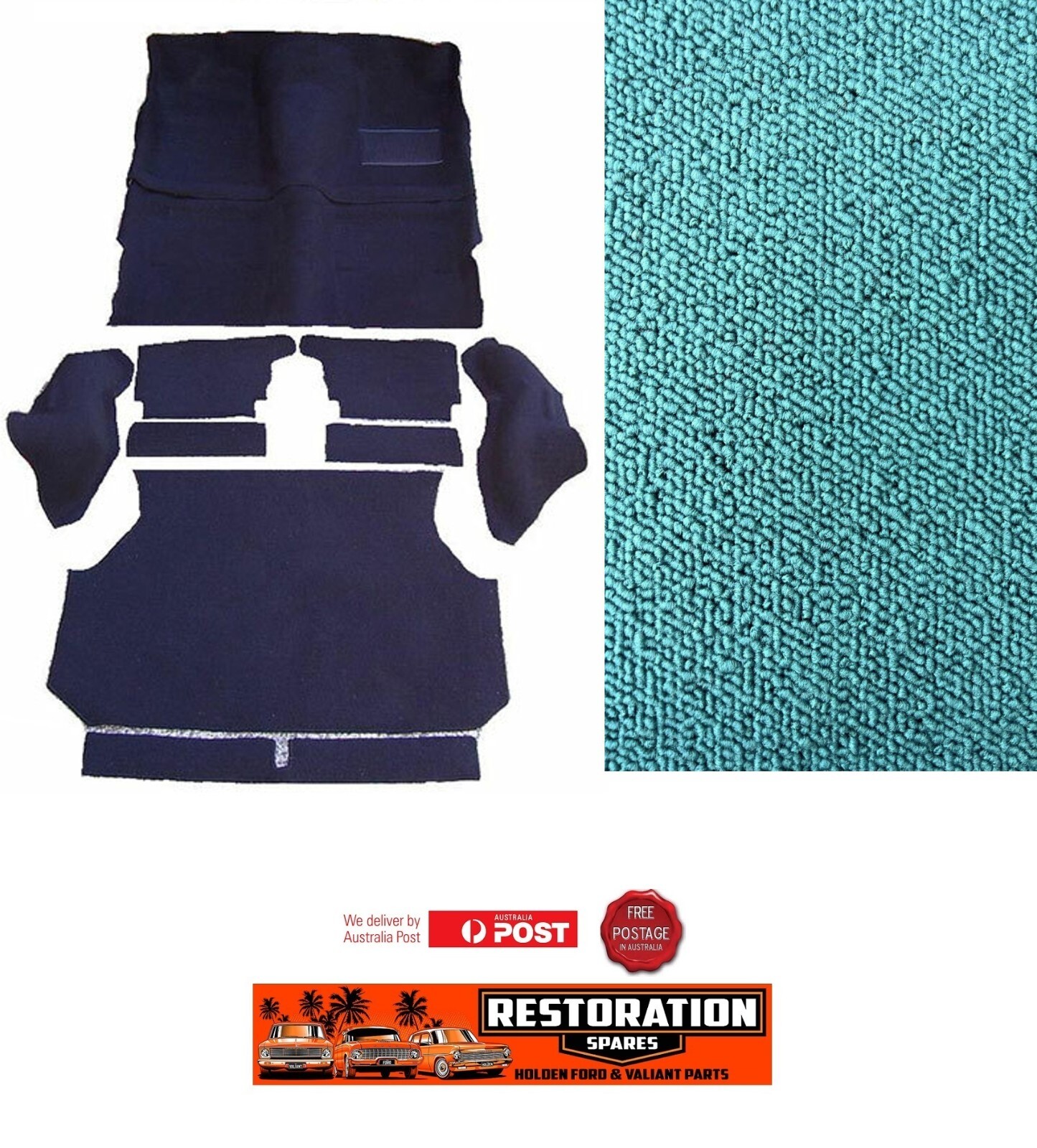 HOLDEN TORANA LX HATCH FULL TURQUOISE LOOP CARPET KIT SS A9X | eBay ...