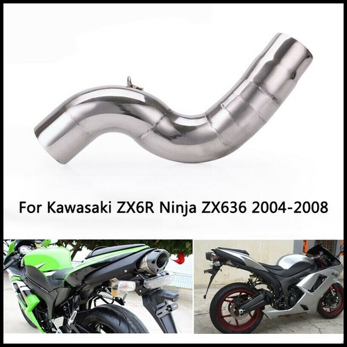 Middle Link Pipe for Kawasaki ZX6R Ninja ZX636 2004-2008 Exhaust Pipe ...