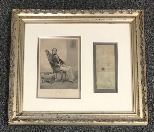 Henry Wadsworth Longfellow Framed Signed Jsa Coa Check Autograph ...