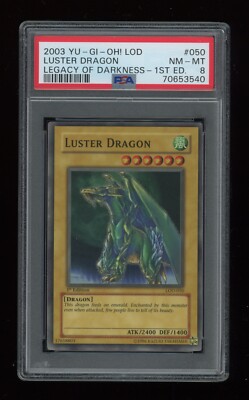 YUGIOH 1st Edition Legacy of Darkness LUSTER DRAGON LOD-050 Super Rare ...