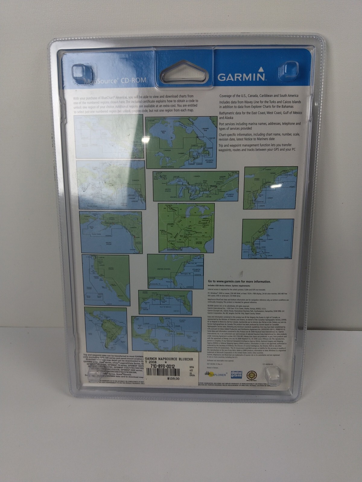 GENUINE GARMIN BLUECHART AMERICAS CITY NAVIGATOR DVD MAPS US CANADA ...