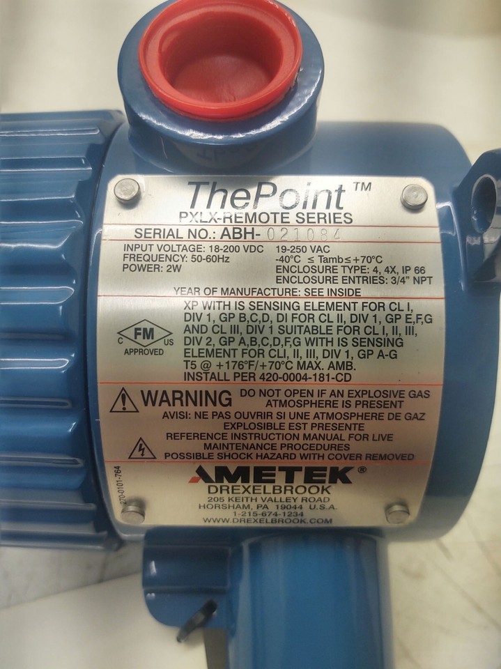 🔥 AMETEK ABH-021084 TRANSMITTER, 39" Probe 700-0029-0XX FLUID LEVEL ...