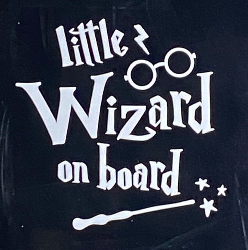 Little Wizard on Board Car Decal Sticker Vinyl Baby Kid Harry Potter ...