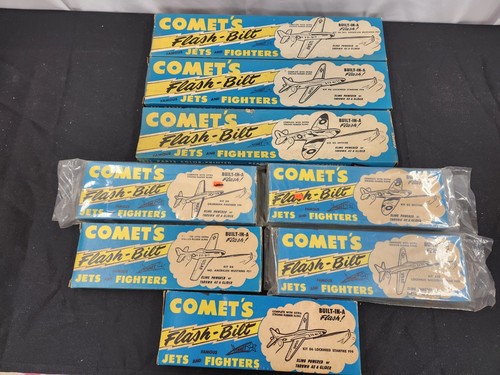 Vintage Comet Flash-Bilt balsa model airplane kit lot. 8 kits LOT 15 | eBay