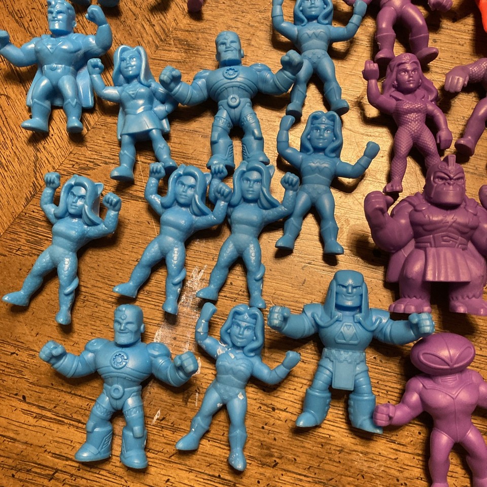 Wendy's DC HERO Red Blue Purple Mini Action Figures Lot 31 MUSCLE ...