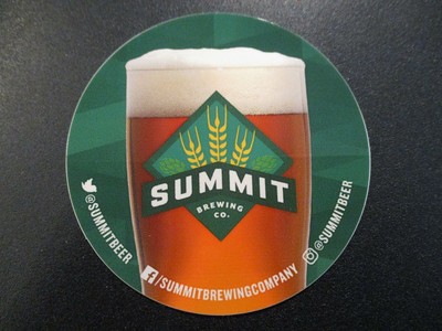 SUMMIT BREWING St Paul Minnesota pint LOGO STICKER decal craft beer ...