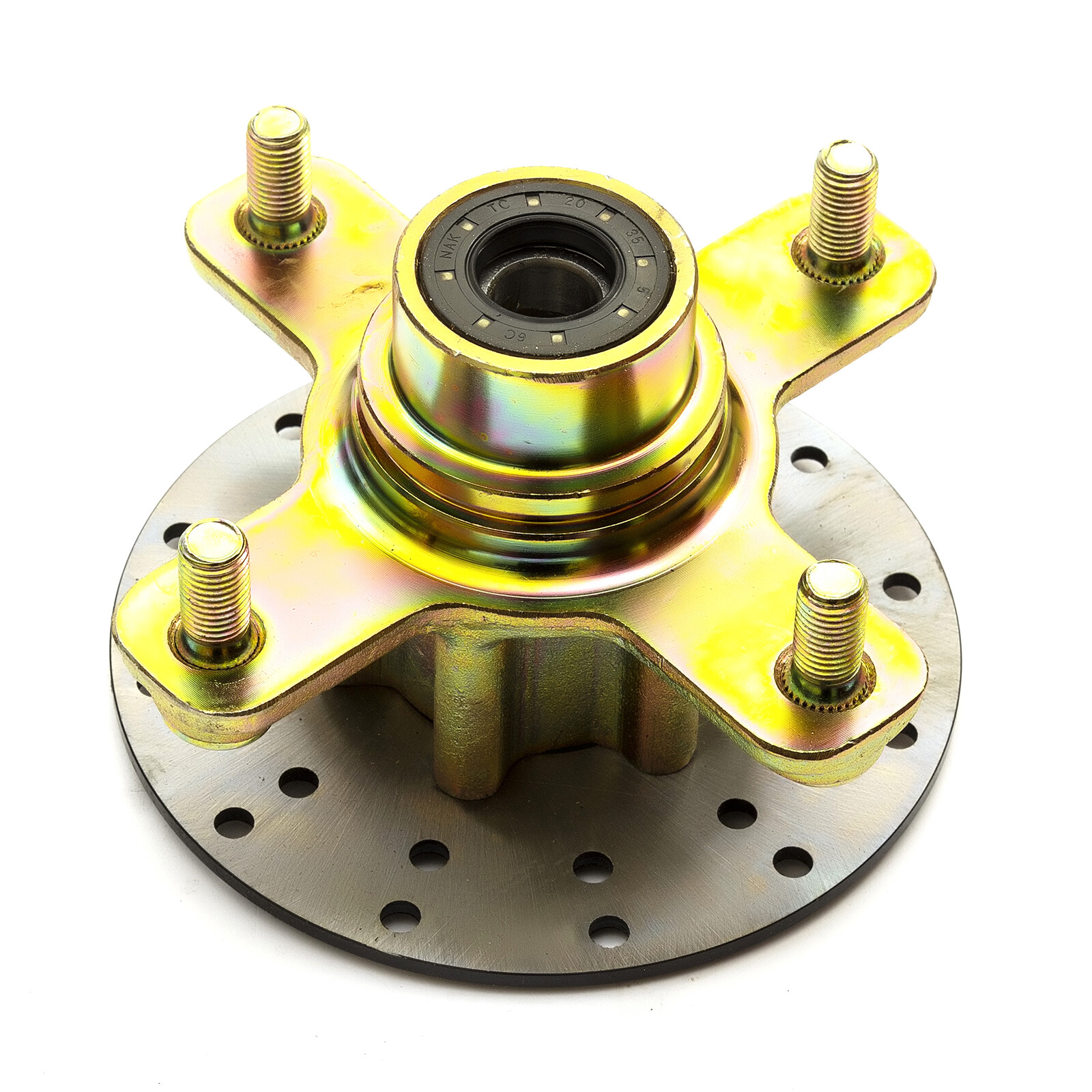 Wheel Hub & Brake Disc Front 4 Stud Kazuma Falcon 90cc Quad Bike | eBay