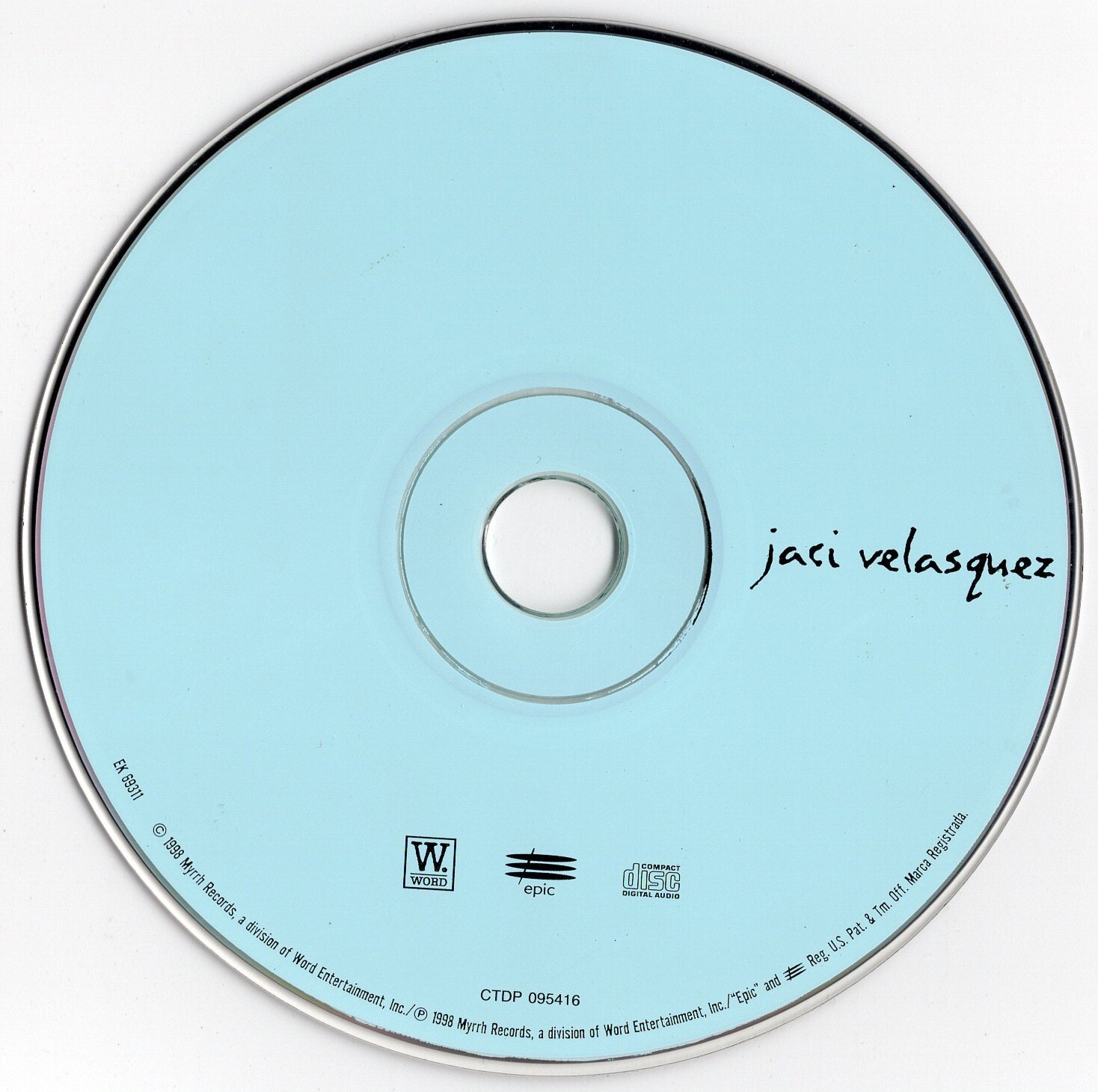Jaci Velasquez [CD] by Jaci Velasquez (Jun-1998) Word Distribution DISC ...