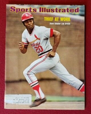 1974 MLB ST LOUIS CARDINALS LOU BROCK THIEF AT WORK Sports Illustrated ...