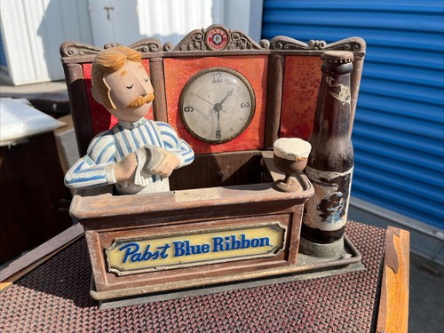 VTG 1960's Pabst Blue Ribbon Beer PBR Bar Keep Tender Clock For ...